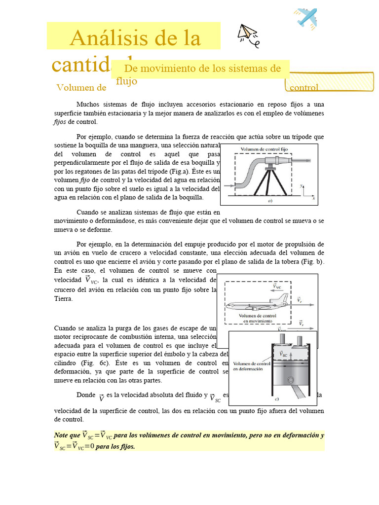 Volumen de Control | PDF | Fuerza | Integral