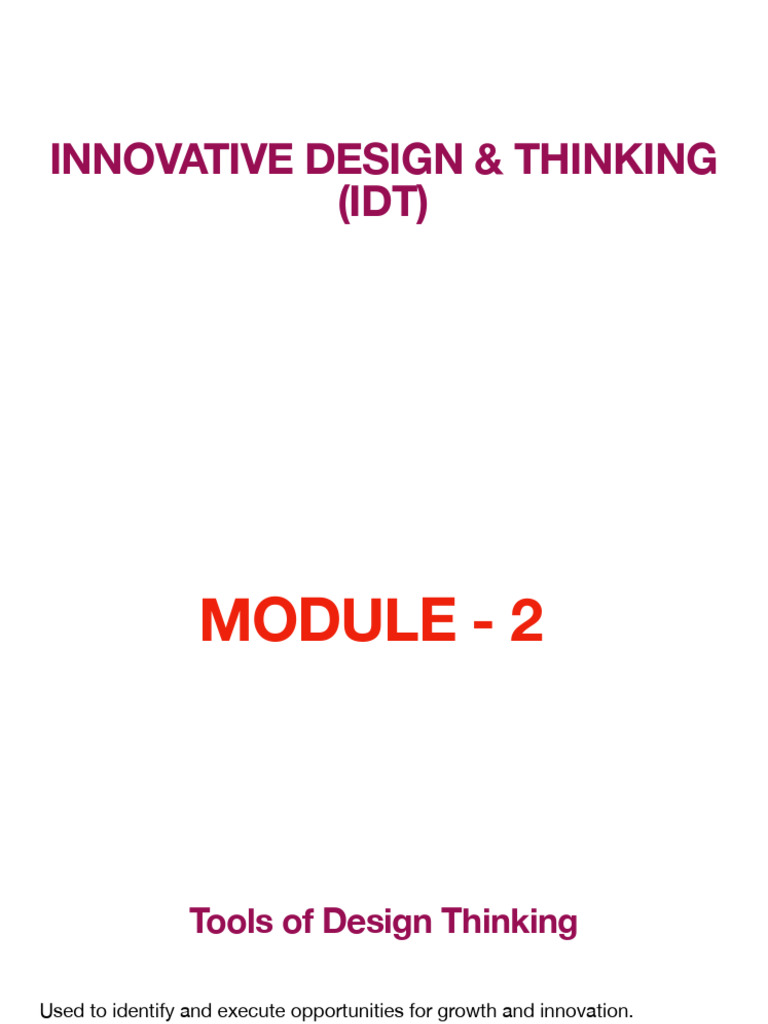 IDT Module 2 | PDF | Idea | Thought