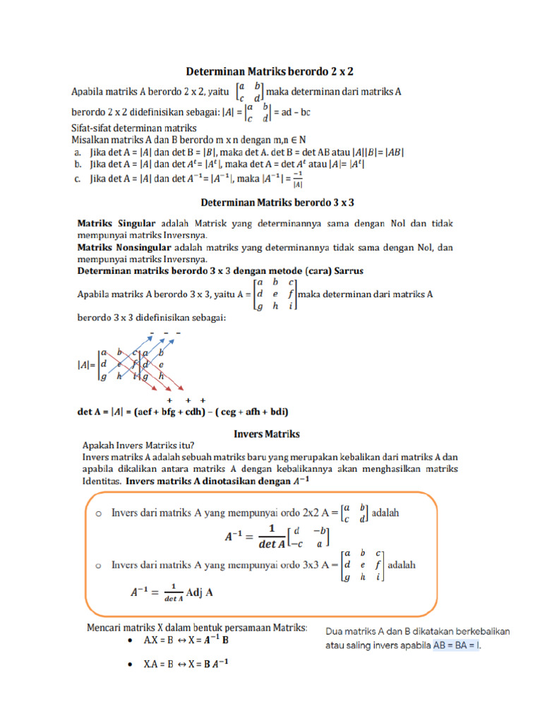 Invers Matriks | PDF