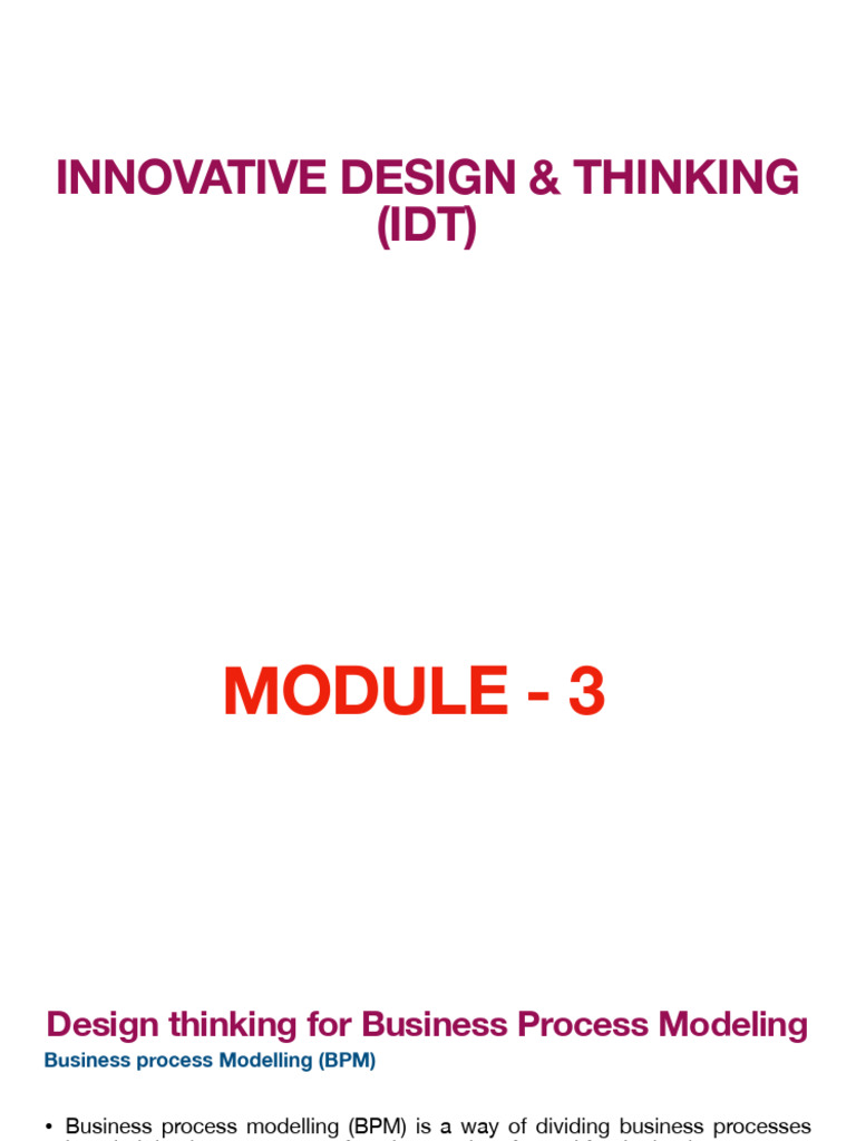 IDT Module 3 | PDF | Business Process | Agile Software Development