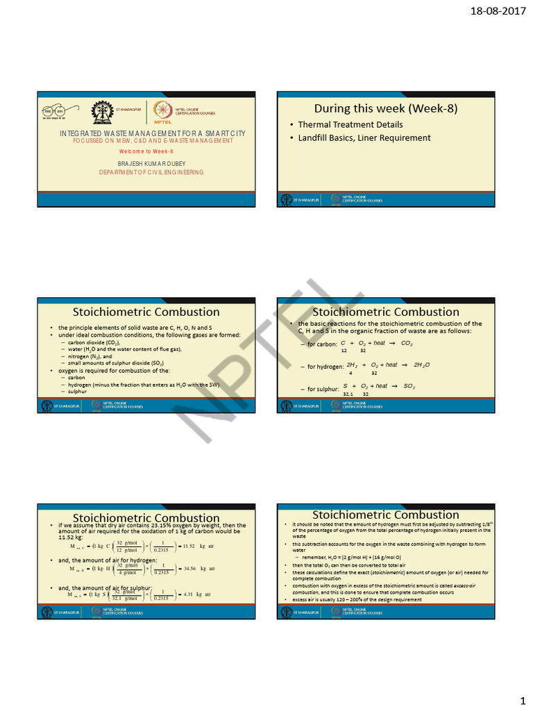 Week-8 Material - MOOC ISWM - Thermal Treatment and Landfill Basics ...