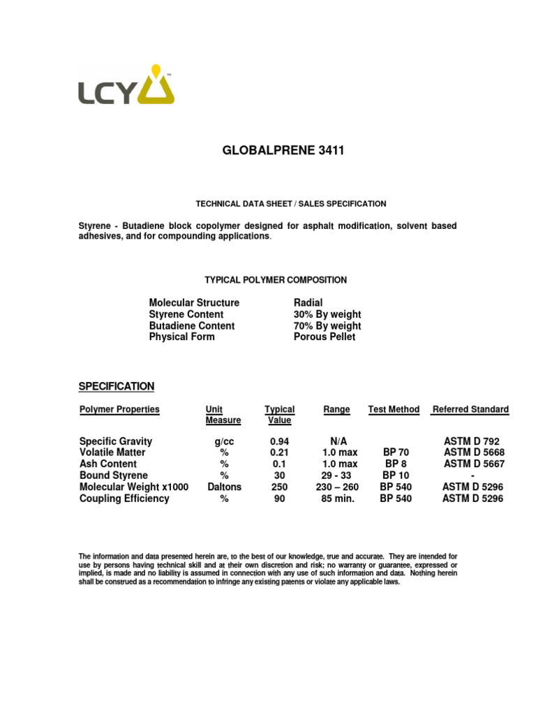 Polymer Specs for Asphalt & Adhesives | PDF