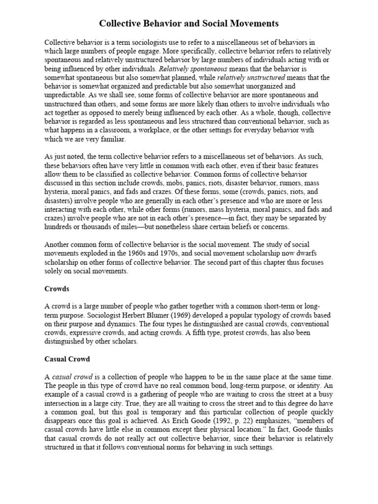 Collective Behavior and Social Movements | PDF