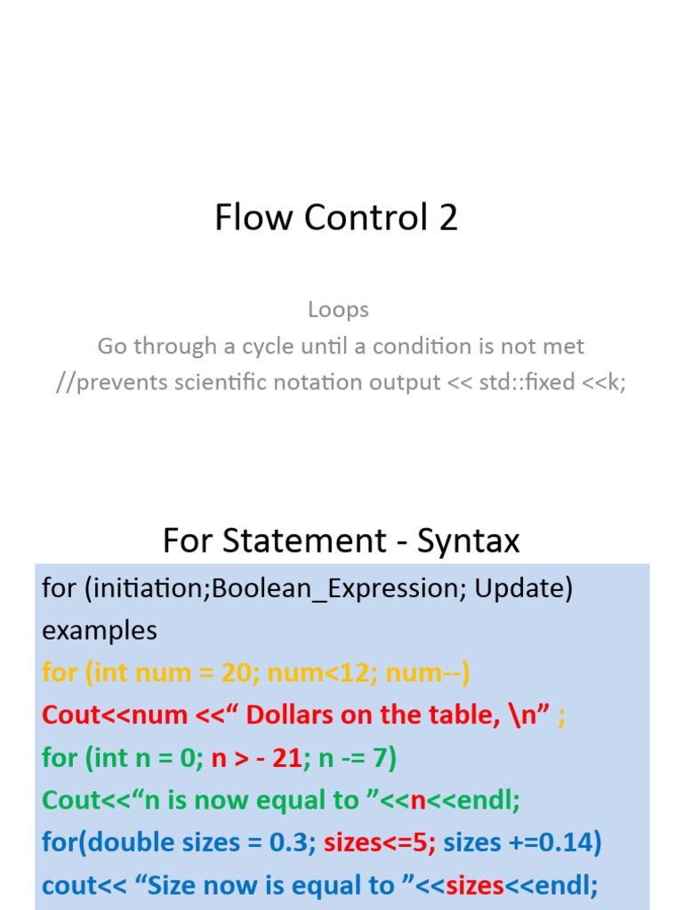 C++ Session 4 | PDF | Control Flow | Namespace
