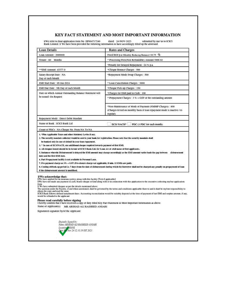MITC | PDF | Cheque | Banks