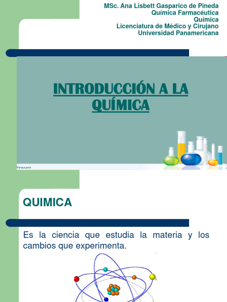 Presentación No. 1, Introducción A La Química | PDF