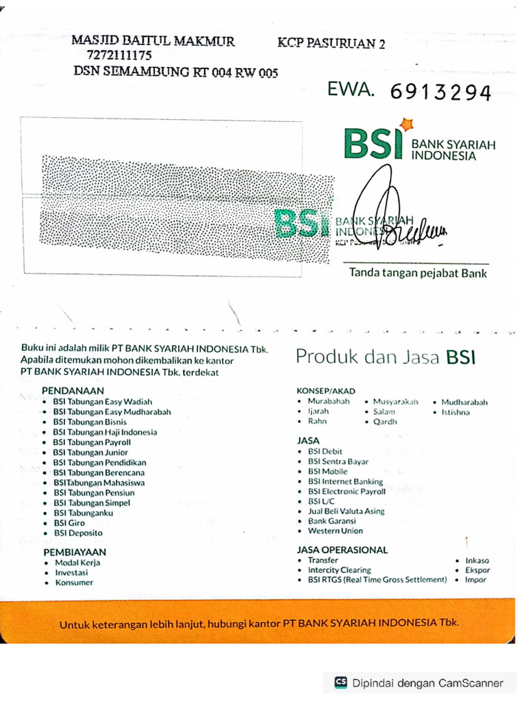 Contoh Rekening Bank Aktif | PDF