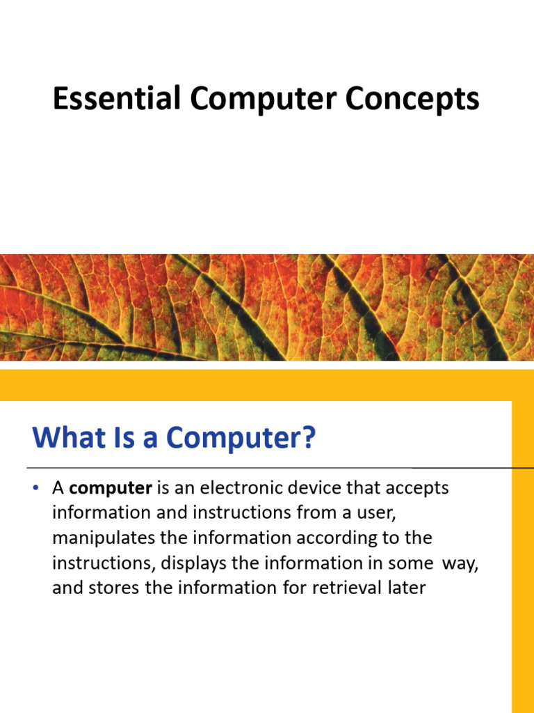 Introduction To Computers, History and Its Parts | PDF | Random Access Memory | Computer Data ...