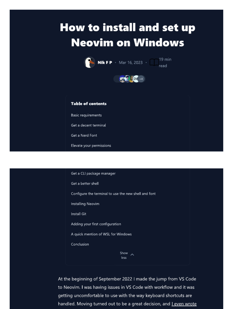 Neovim-Install & Setup | PDF