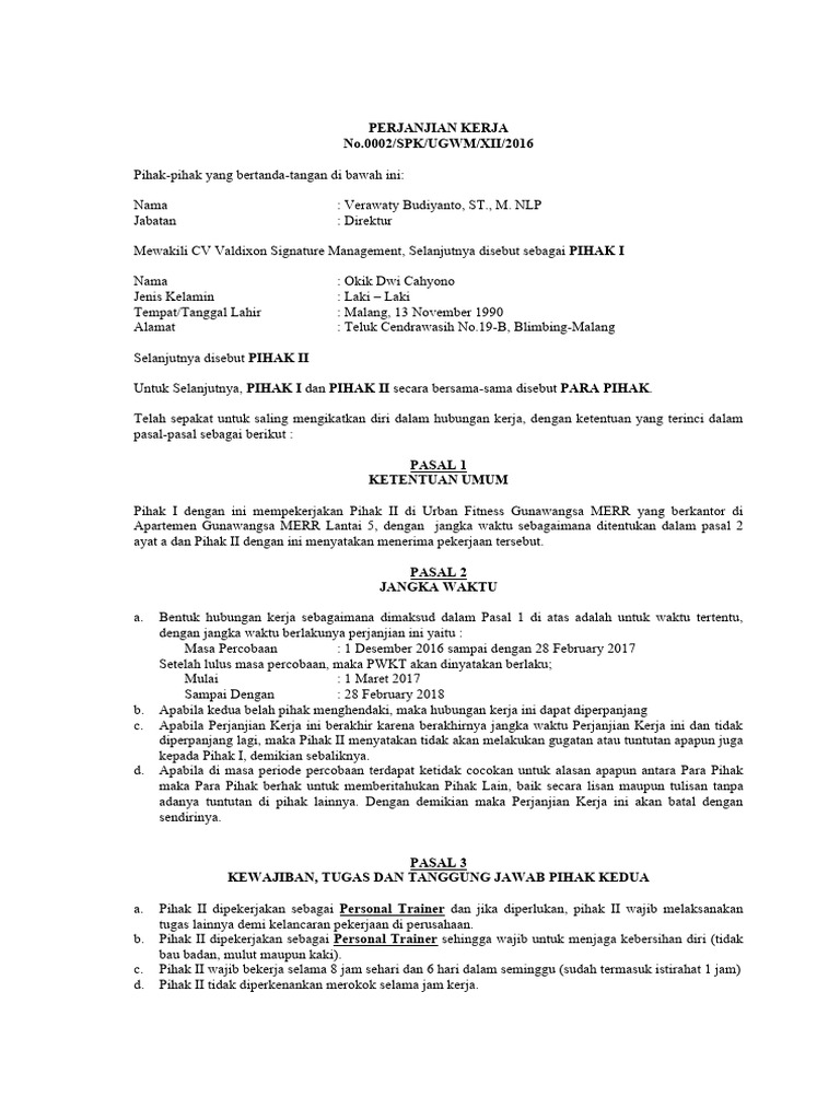 SPK Urban Okik PT | PDF