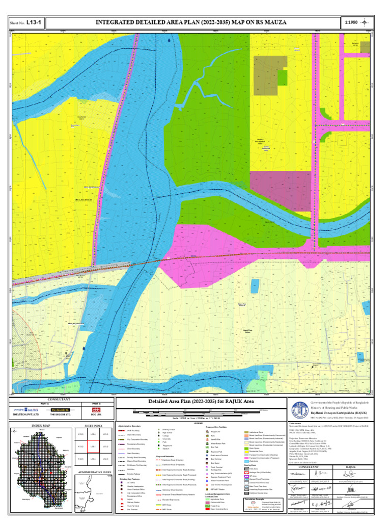 Integrated Detailed Area Plan (2022-2035) Map On Rs Mauza | PDF