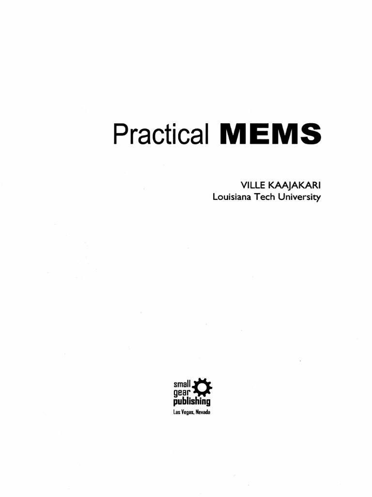 Practical MEMS: Ville Kaajakari | PDF | Amplifier | Capacitor