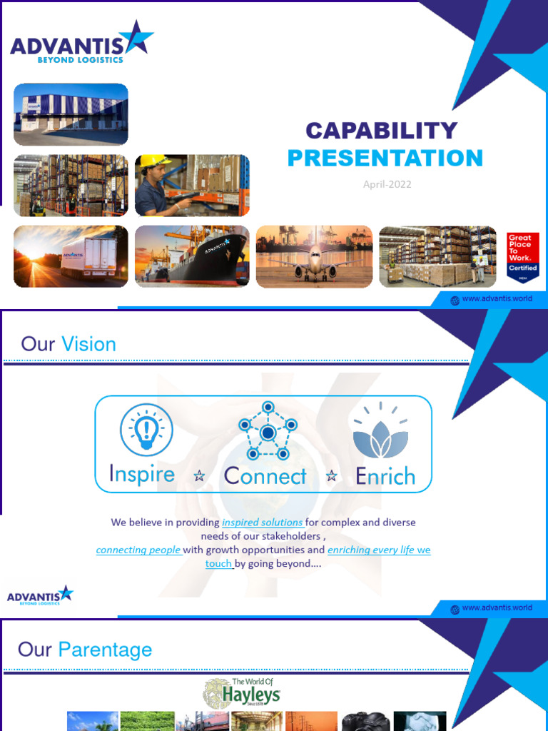 Advantis Capability PPT April-2022 Ver-3.0 | PDF | Warehouse | Logistics