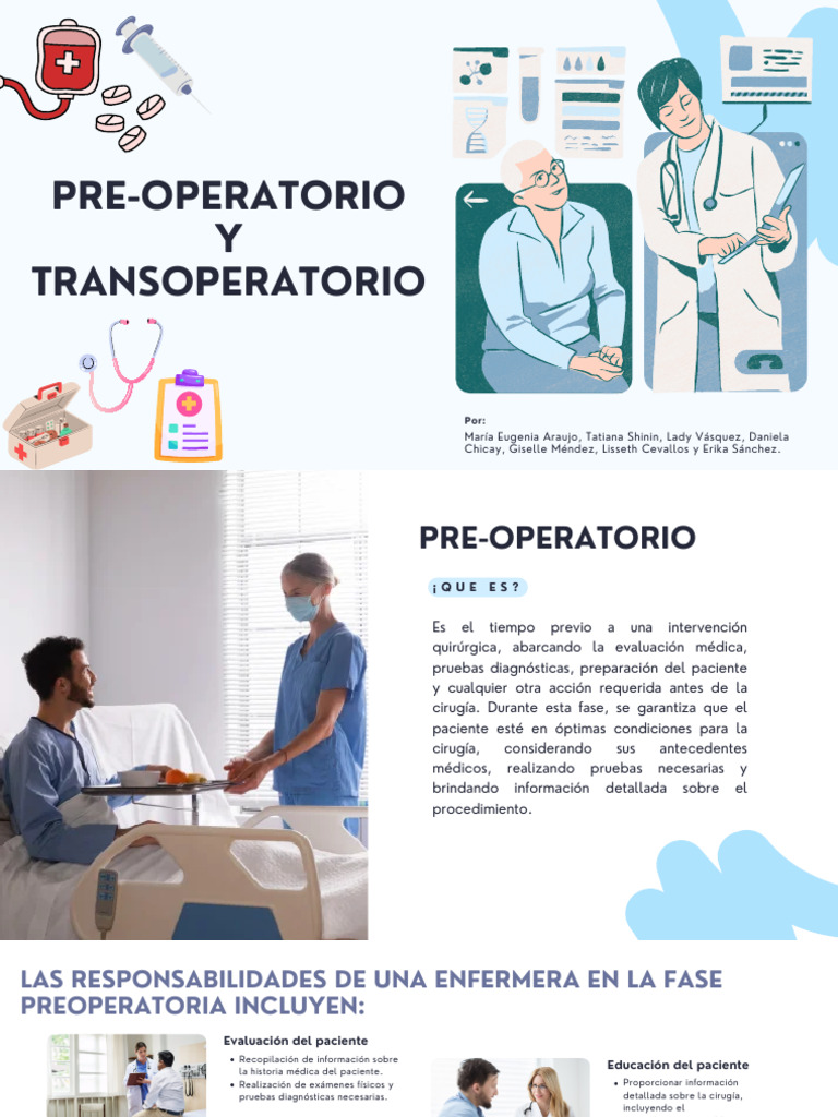 Pre-Operatorio y Transoperatorio | PDF