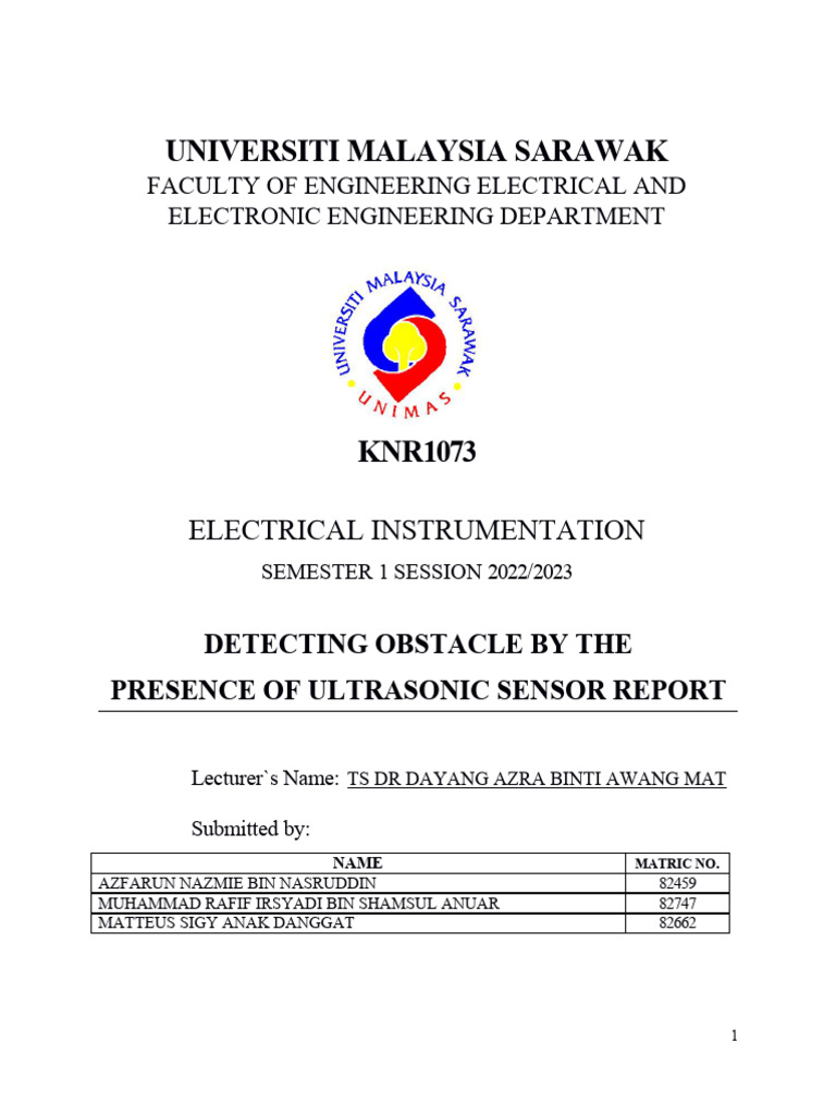 Report Project Sensor | PDF | Sensor | Arduino
