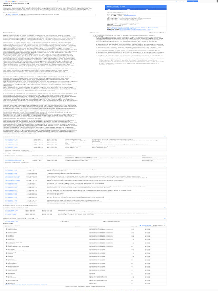 Apex Seal Material Composition and Method | PDF | Sintering | Internal ...