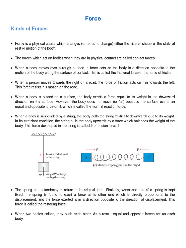 Icse Physics Notes | PDF | Force | Lever