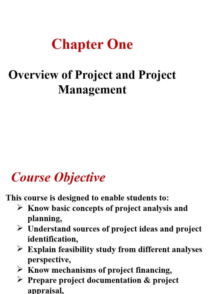 Project Management - Chapter One.. | Download Free PDF | Project Management | Economies