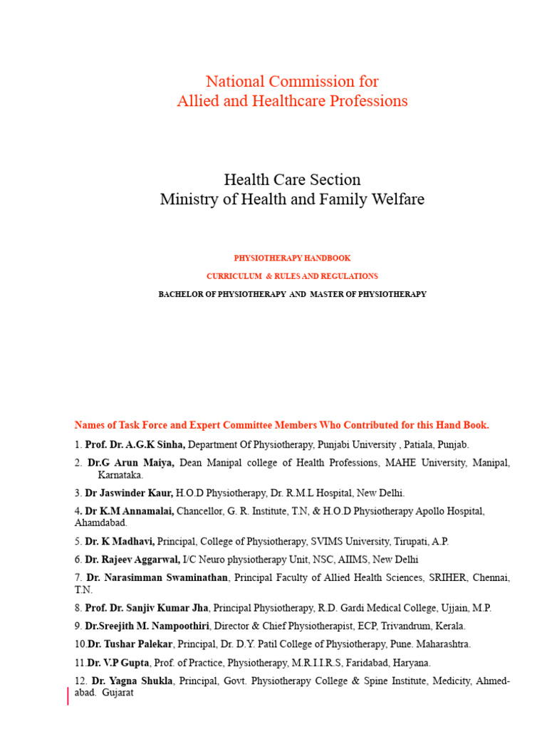 Physiotherapy Handbook 2023-2 | PDF