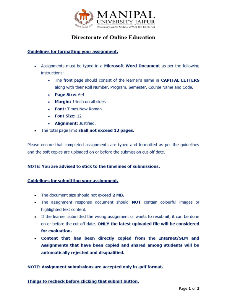 MBA Assignment Formatting Guidelines | PDF | Strategic Management ...