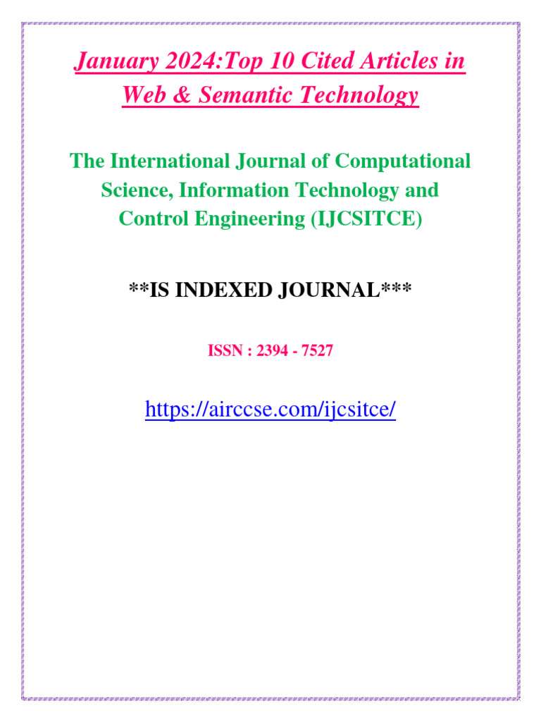 International Journal of Computational Science, Information Technology ...