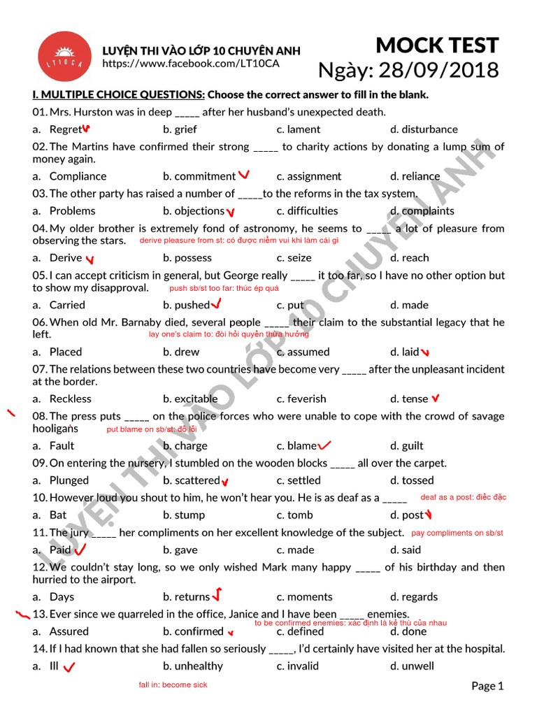 (2018 - 09 - 28) Mock Test | PDF