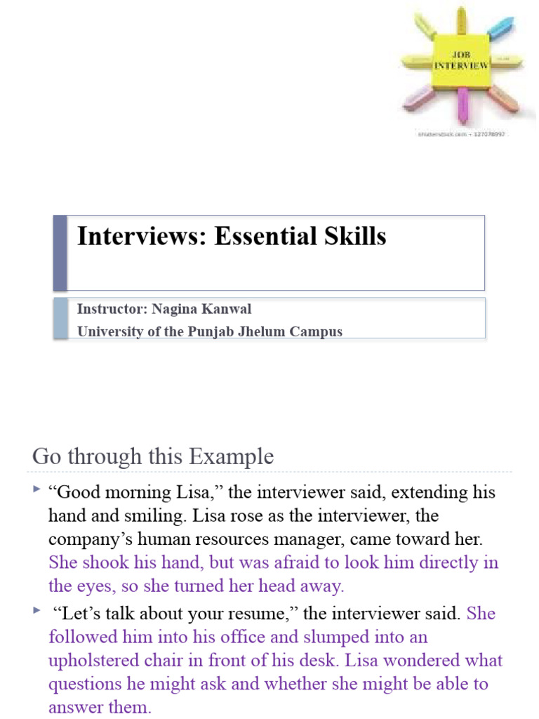 Interviews Essential Skills | PDF