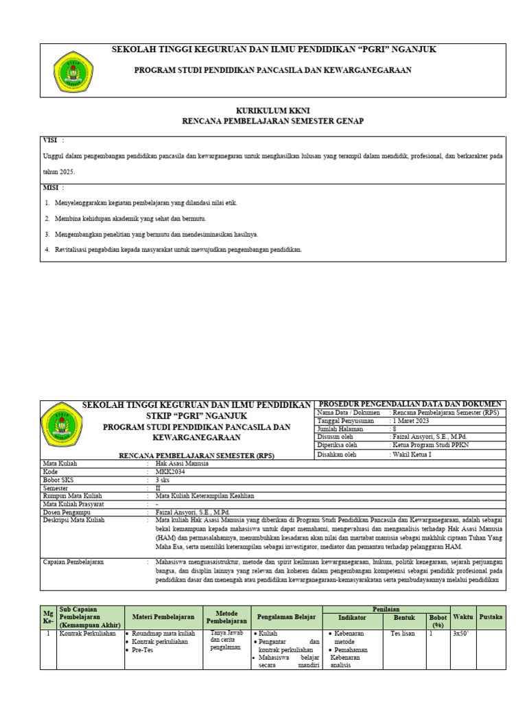 RPS Ham Faizal Ansyori | PDF