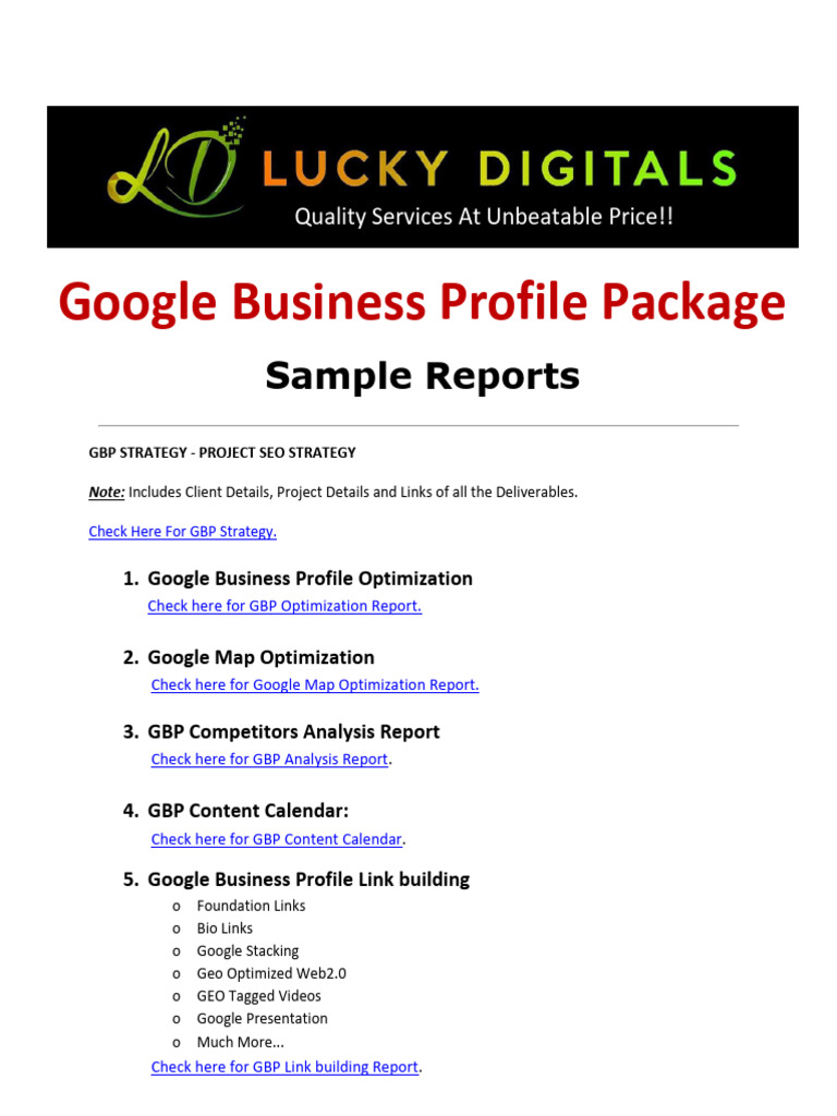 Index of Sample Report | PDF