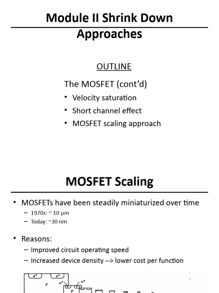 MOSFET Scaling and Effects Analysis | PDF | Mosfet | Field Effect Transistor