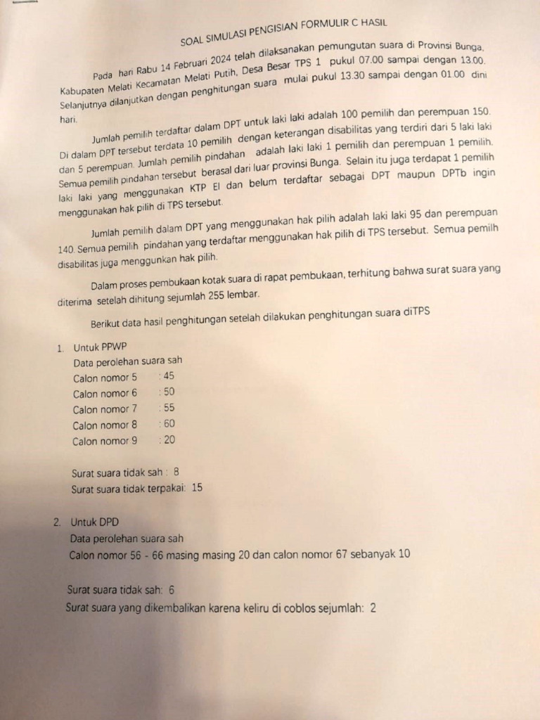 Soal Bimtek 2024 Full | PDF