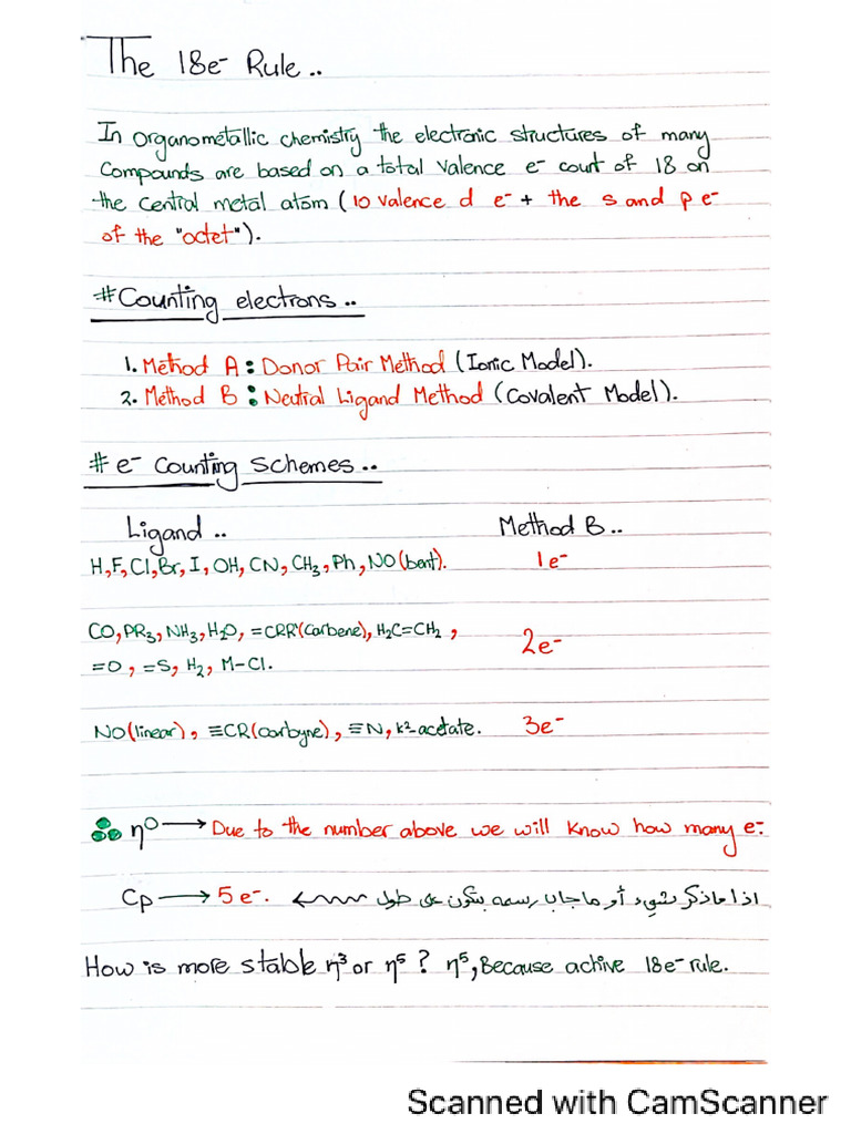 NA (18e Rule.. Organometallic) | PDF