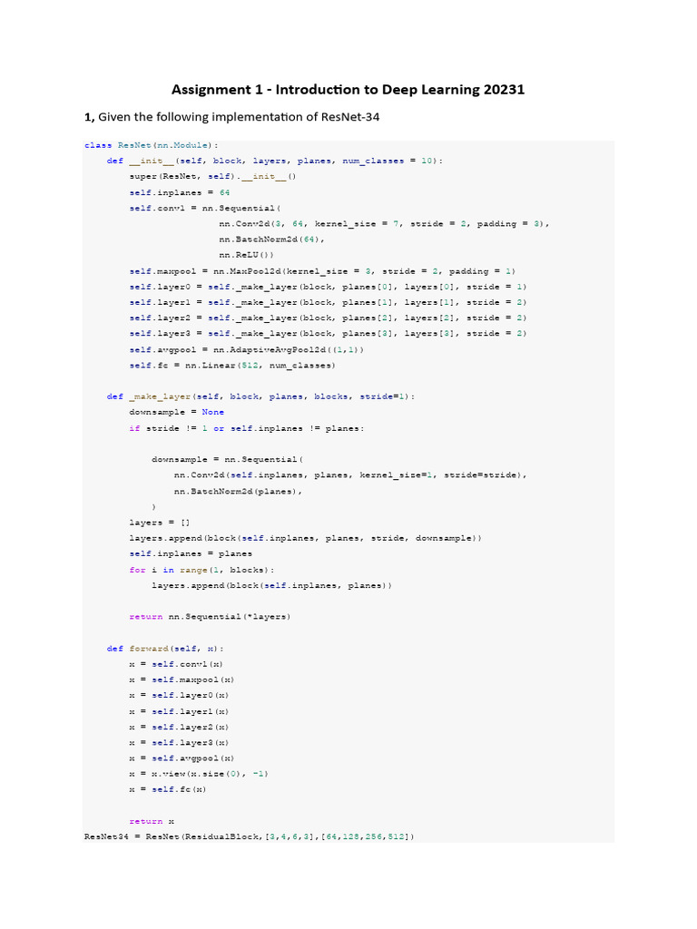 Homework IntroToDL | PDF | Computer Engineering | Algorithms