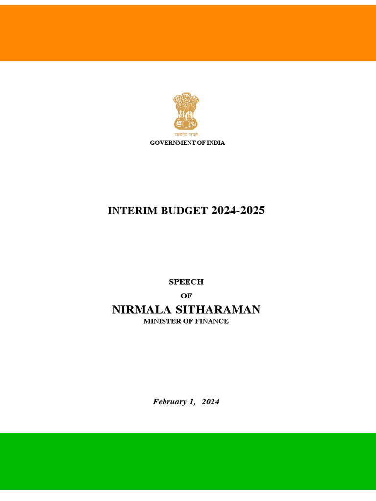 India's Interim Budget 2024-2025 Highlights | PDF | Social Science
