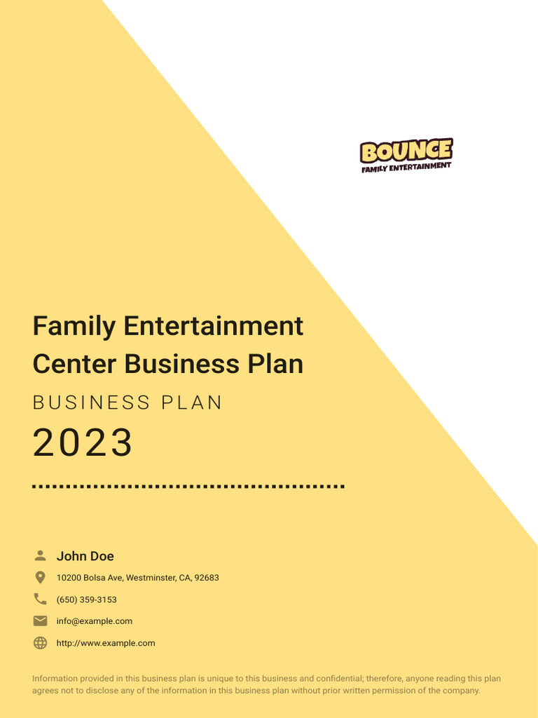 Family Entertainment Center Business Plan | PDF | Marketing | Marketing ...