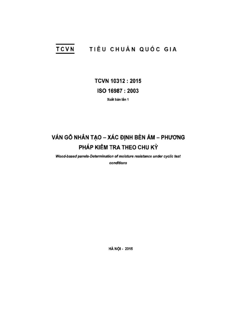 TCVN 10312 Độ Bên Ẩm Theo Phương Pháp Chu Kỳ | PDF