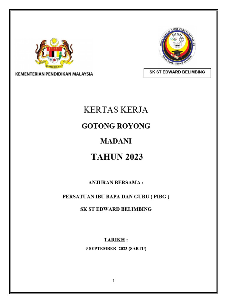 Kertas Kerja Gotong Royong Madani | PDF