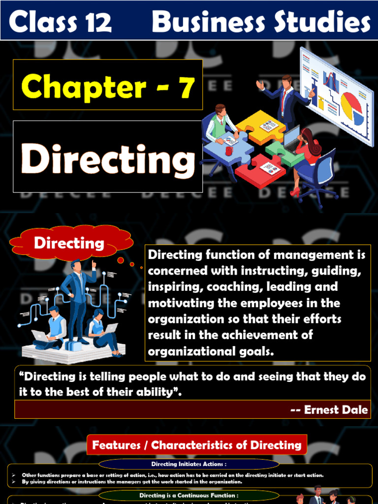 OF BST CHAPTER 7 (Directing) | PDF
