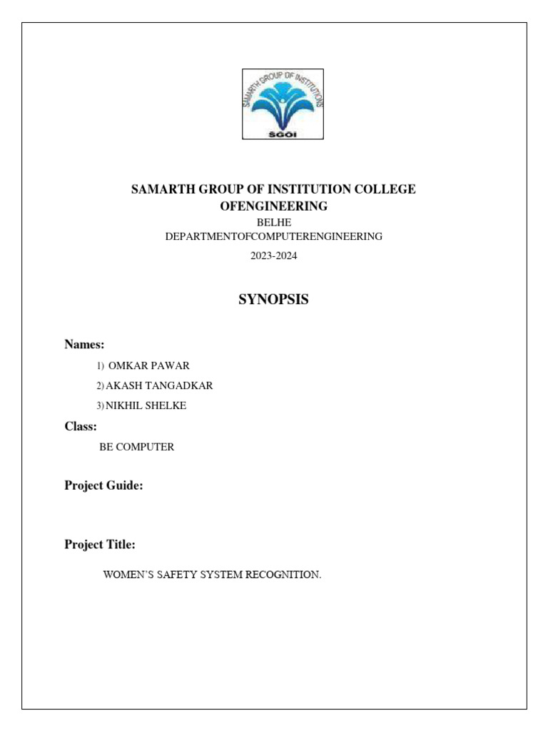 Women S Safety System Recognition Pdf Application Software Android Operating System