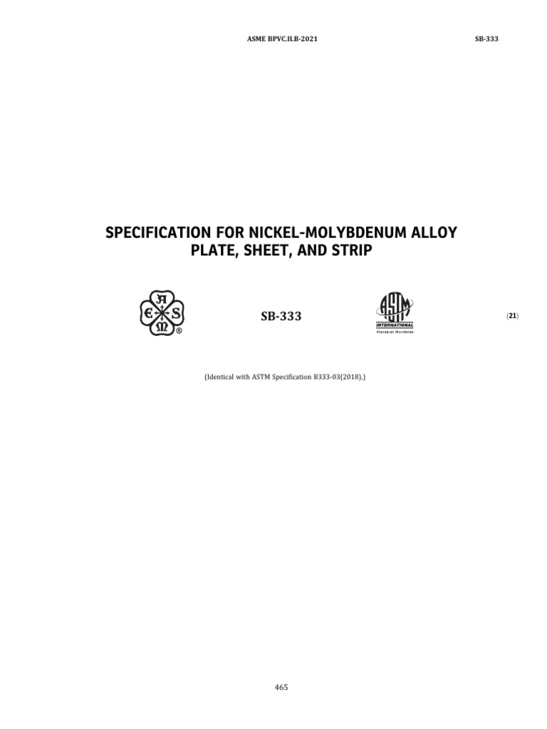 SB-333 - ASME BPVC 2021 Sección II Part B | PDF