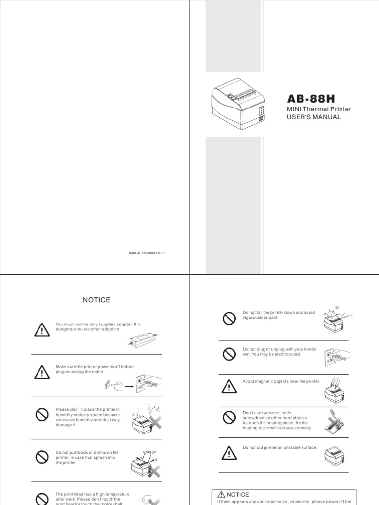 Mini Thermal Printer User Manual | PDF | Technology & Engineering
