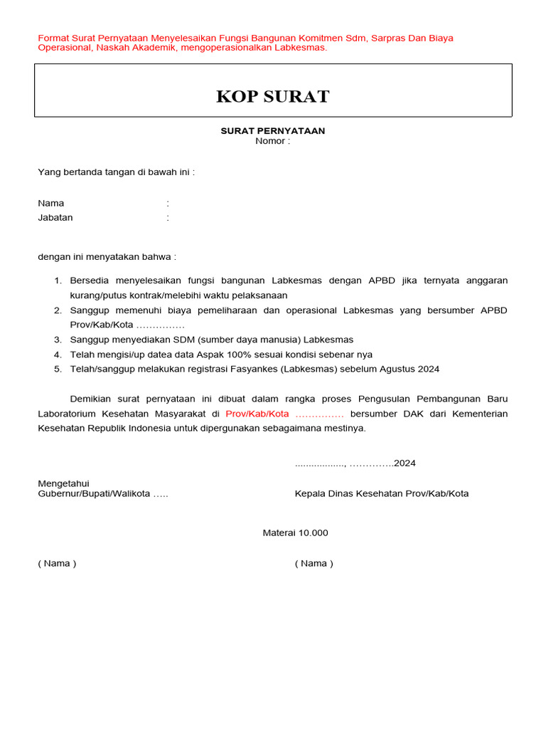 Format Surat | PDF