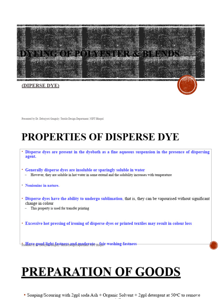 Disperse Dyes | PDF | Science & Mathematics | Technology & Engineering