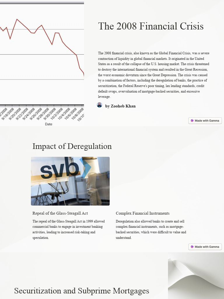 The 2008 Financial Crisis | PDF | Subprime Lending | Loans