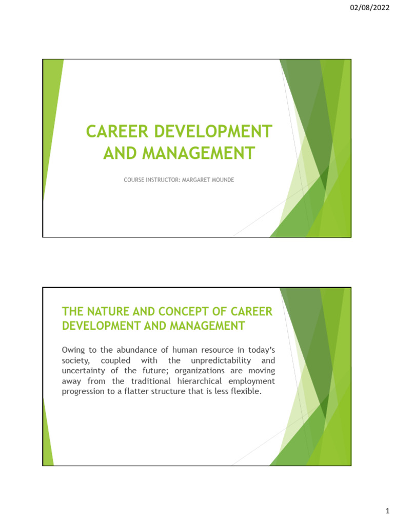 Career Development and Management | PDF