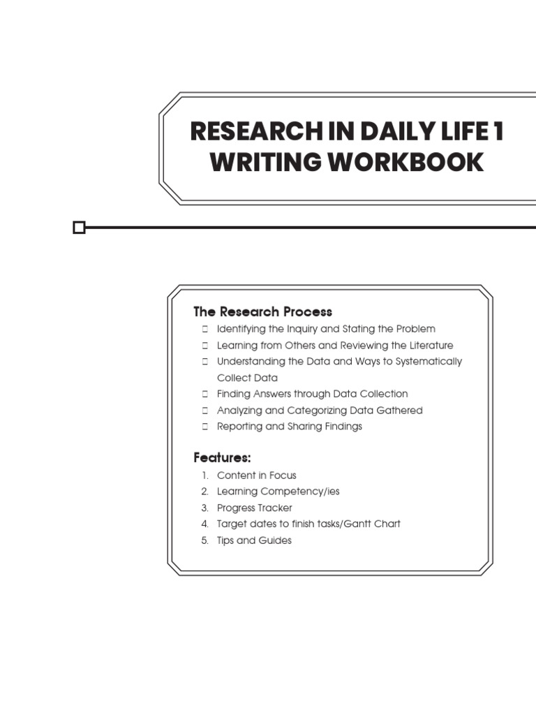 Research in Daily Life 1 Workbook | PDF | Qualitative Research | Cognition