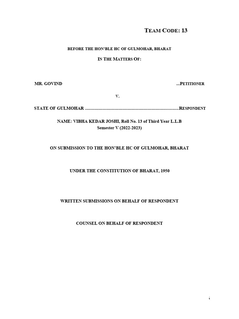 Vibha Memorial - Defendent | PDF Vibha Memorial - Defendent | PDF