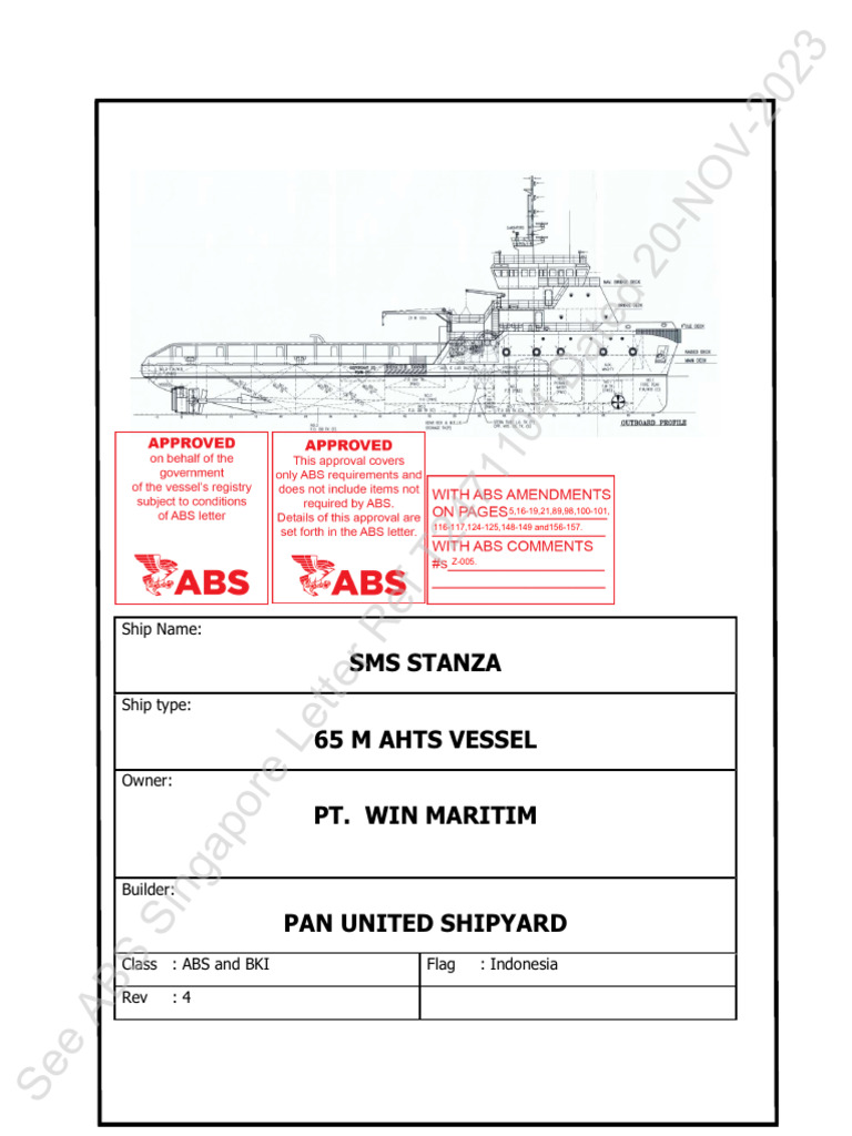 SMS Stanza Stability Booklet | PDF | Ships | Shipping