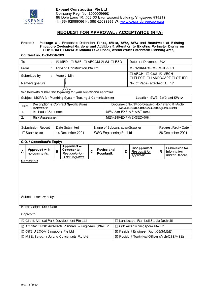 Sample Testing & Commissioning MSRA (Complete) | Download Free PDF ...