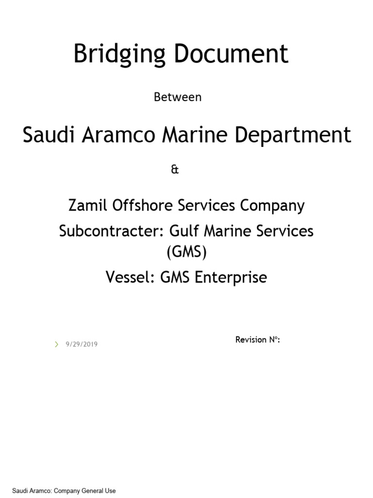 ARAMCO Bridging Document Template | PDF | Personal Protective Equipment | Employment